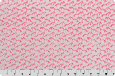 Luxe Cuddle Ridge Neon Diva Pink By The yard x 60 in Shannon Fabric ...