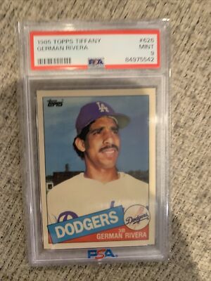 1985 TOPPS TIFFANY #626 GERMAN RIVERA PSA 9 POP 3 ONLY 2 HIGHER!! | eBay