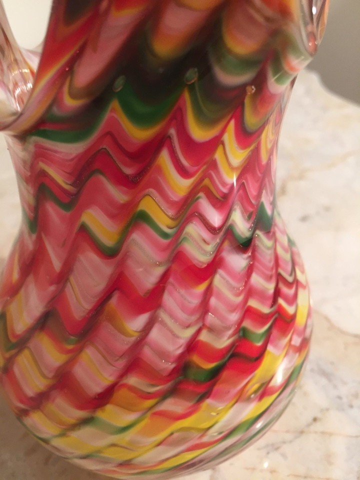 HANDBLOWN GLASS VASE BY JOHN HAMON MILLER - STUNNING - MINT !! | eBay