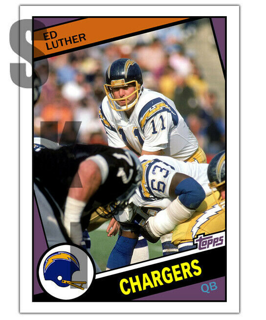 1984 STCC #403 Ed Luther San Diego Chargers Topps San Jose State | eBay