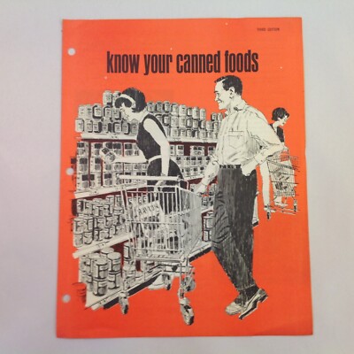 Vtg 1969 Booklet Know Your Canned Foods Ring Binder Insert Nat'l ...