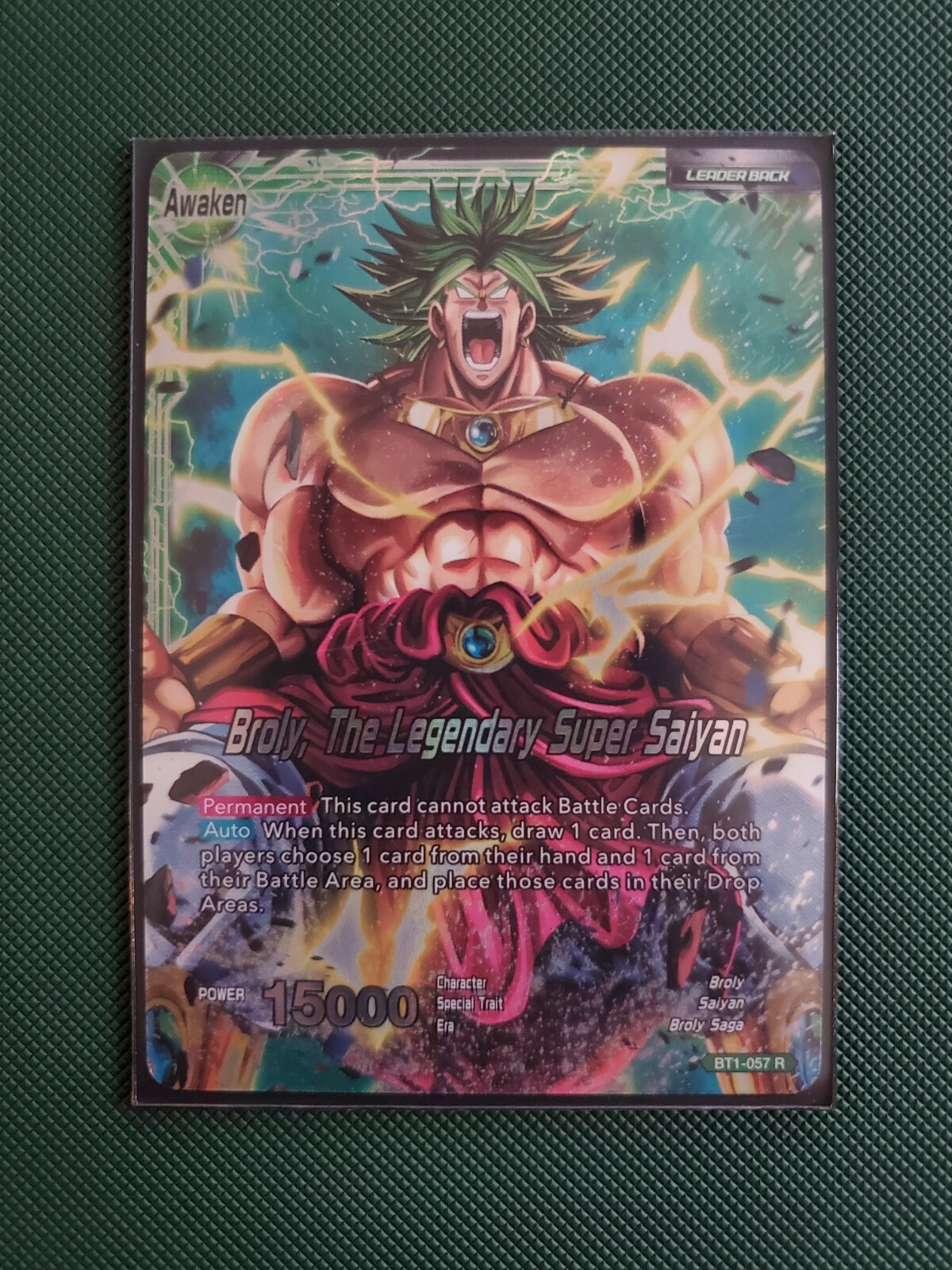 Broly, The Legendary Super Saiyan - BT1-057 R Foil - Dragon Ball Super ...