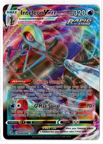 Pokemon Inteleon VMAX 079/264 Fusion Strike Sword & Shield ULTRA RARE ...