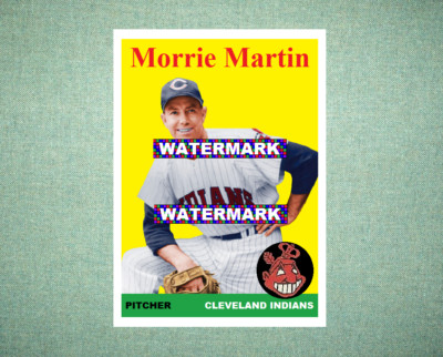 Morrie Martin Cleveland Indians 1958 Style Custom Baseball Art Card | eBay