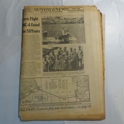Sunday News May 4 1969 NC-4 Lisbon Historic Flight M8 | eBay
