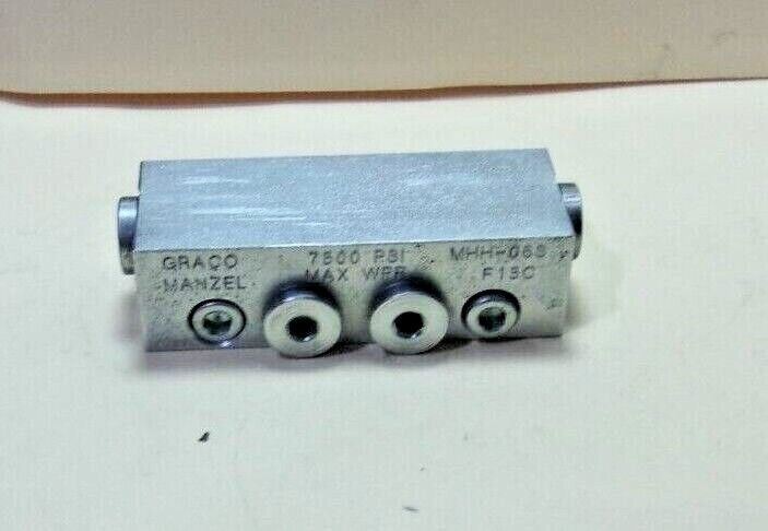 GRACO 562679 MANZEL MHH-6S DIVIDER VALVE BLOCK ASSEMBLY.- (01 Block ...