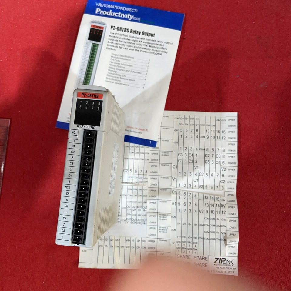 Automation Direct P2-08TRS P2000 PLC Relay Output Module, 120VAC/30VDC ...