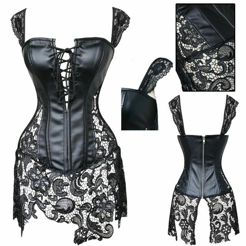 Sexy Women Steampunk Underbust Overbust Corset Waist Training Basques ...