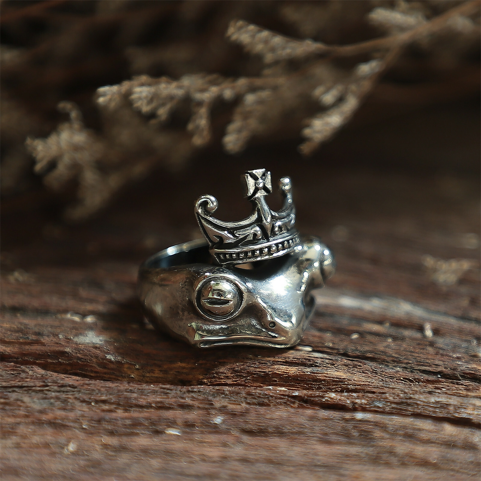 Frog prince ring sterling silver 925 biker celtic punk viking animal ...