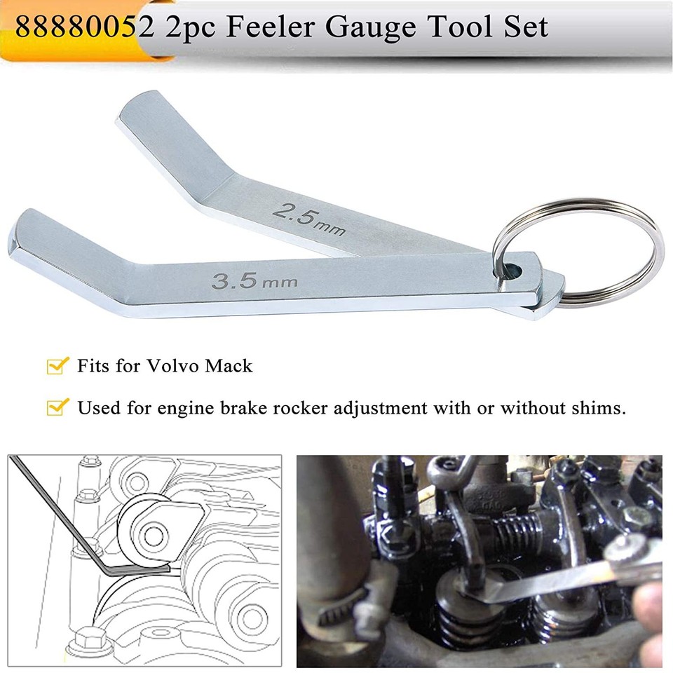 Feeler Gauge Jake Brake Tool Set For Volvo Mack Engine MP7 MP8 MP10 D12 ...