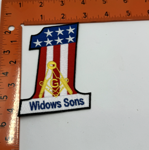 Widows Son #1 Masonic Patch with American Flag design and Masonic ...