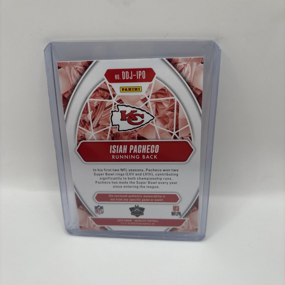 2025 Panini Absolute Isiah Pacheco Draft Diamonds Isiah Pacheco Patch ...