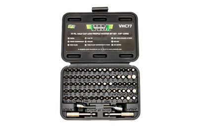 77 Piece Stubby Bit Set Torx Hex Phillips Flat Tip XZN Drive Tool Kit ...