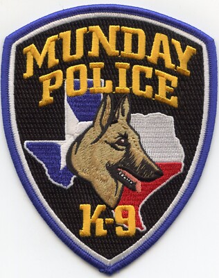 MUNDAY TEXAS K-9 POLICE PATCH | eBay