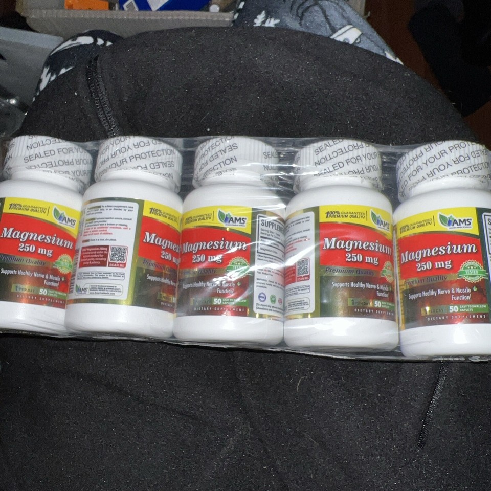 AMS Magnesium 250mg 5-Pack (250 Pills) Premium Quality | eBay