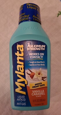 Mylanta Liquid Antacid & Gas Relief, Maximum Strength Vanilla Caramel ...