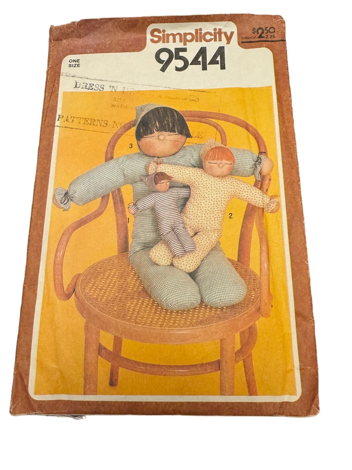 Simplicity Sewing Pattern 9544 Stuffed Dolls Children Kids Toys Three ...