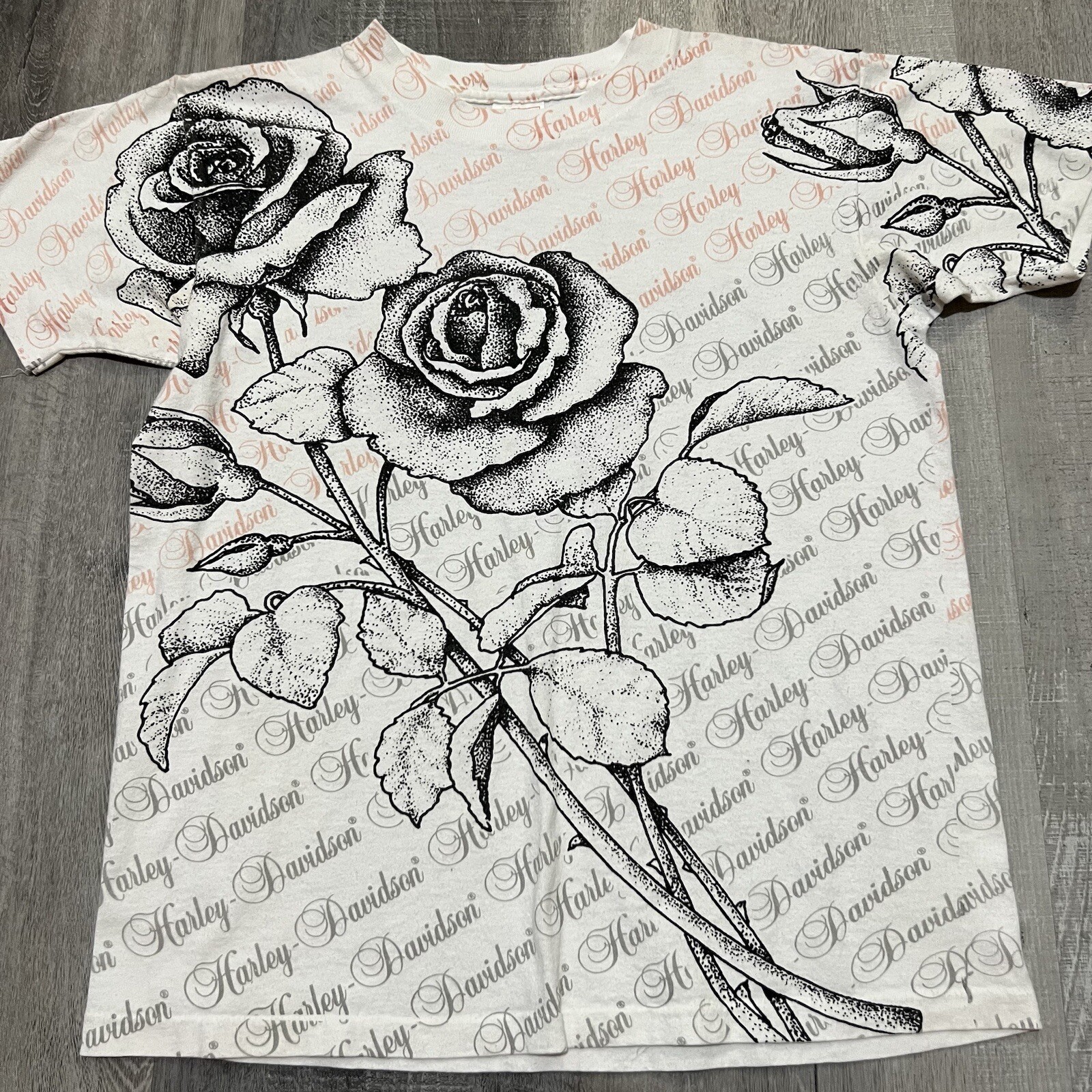 VTG Harley Davidson 80s Stuart Florida Script All Ove… - Gem