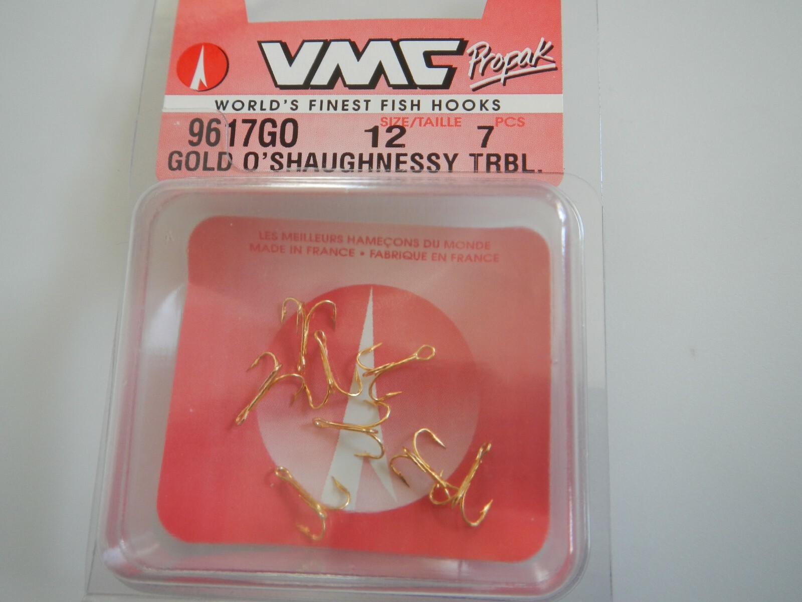 VMC - SMALL O'SHAUGHNESSY TREBLE HOOKS - 9617 GOLD - SIZE 12 - FLY FISHING - NEW | eBay