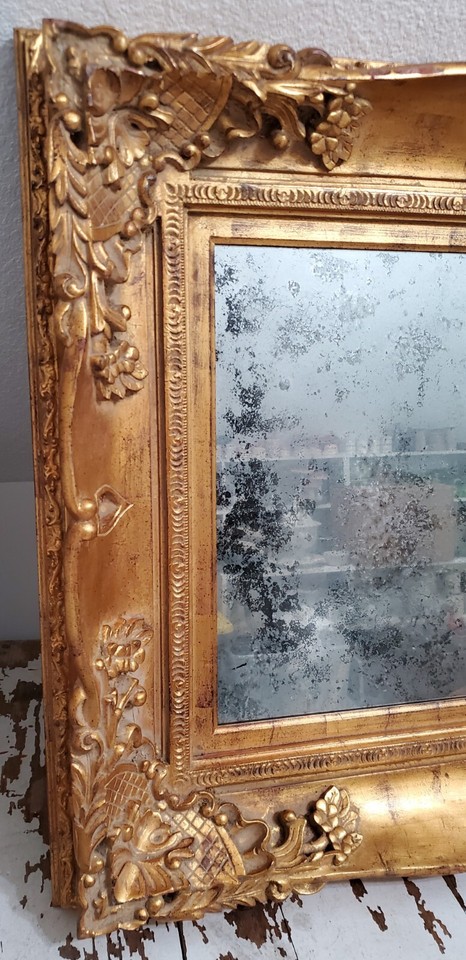 Antique Gold Gilded Mirrored Massive Picture Frame Extra Large Ornate ...