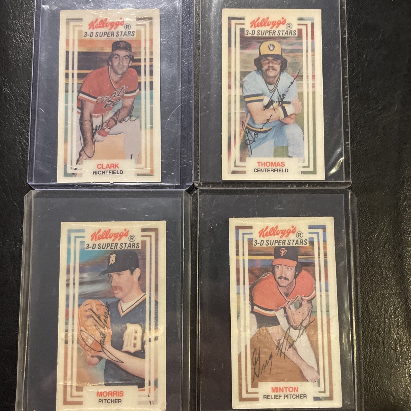 4x 1983 Kellogg's 3-D Super Star Baseball Card Lot 35 Morris HOF 46 47 ...