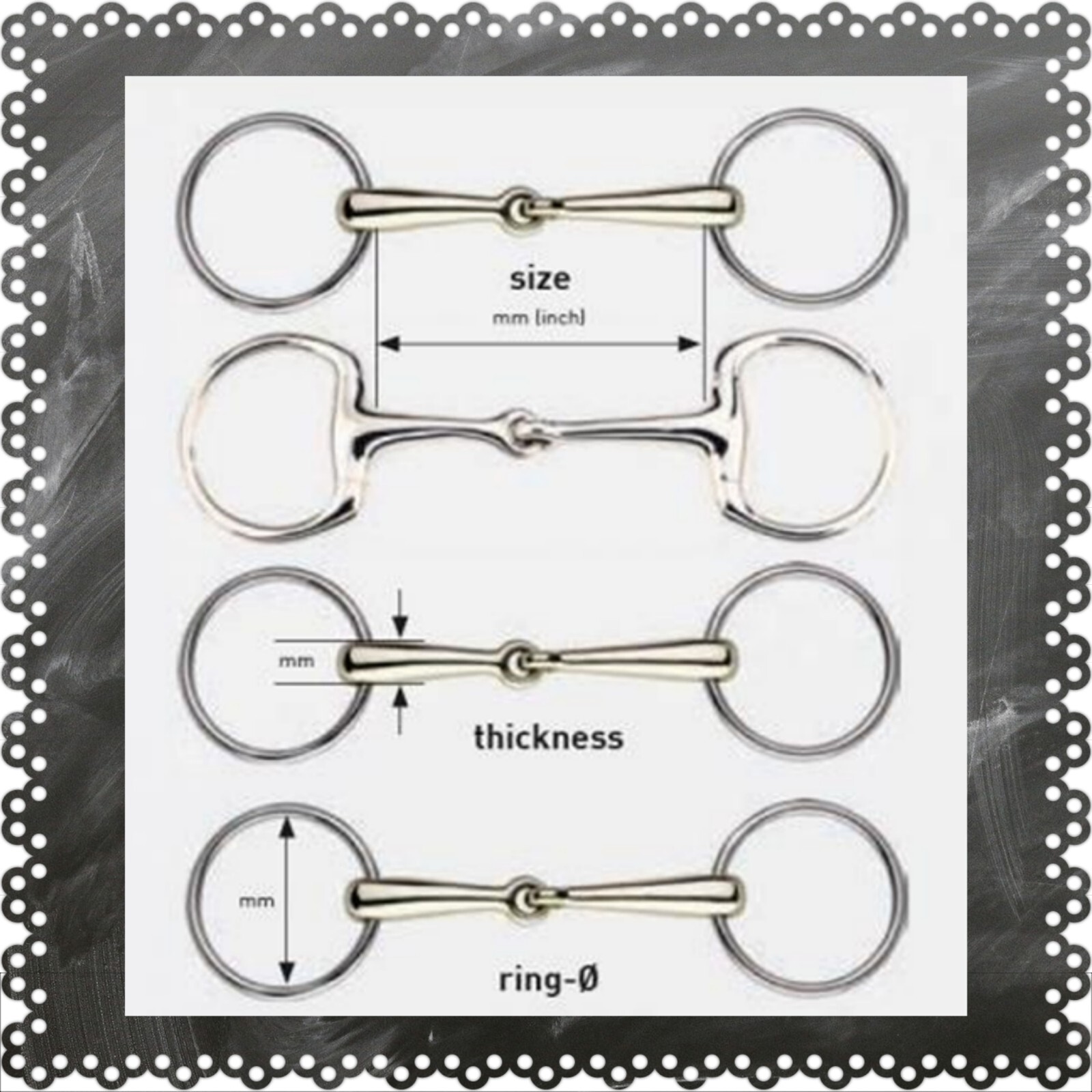 SHETLAND OR SMALL PONY EGGBUTT LOZENGE SNAFFLE BIT 3.5 TO 5 INCH STAINLESS STEEL | eBay UK