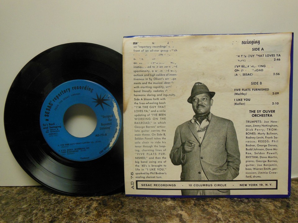 SY OLIVER: Sy's Back & Swinging, 4 Track EP, 45 RPM VG (J9) | eBay