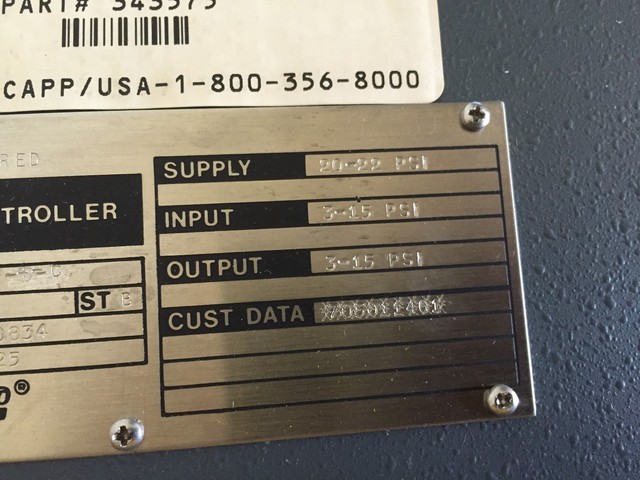 FOXBORO 138L PNEUMATIC CONTROLLER SUPPLY20-22 IN/OUT3-15PSIG 138LP-4-C ...