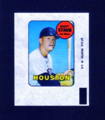 1969 Topps Decals RUSTY STAUB Houston Astros ~ NM | eBay