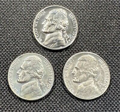 1970 D S S Jefferson Nickel Lot from Proof & Mint Sets 3 Coins | eBay