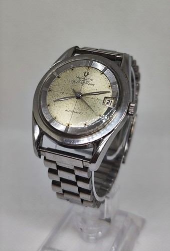 Vintage Genta Universal Geneve Polerouter Date Cal 218-2 Silver Dial ...