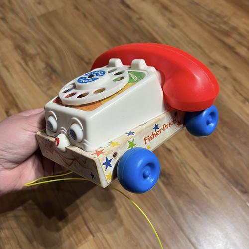 Vintage Fisher Price Chatter Phone Pull Toy Telephone Model 1985 80s ...