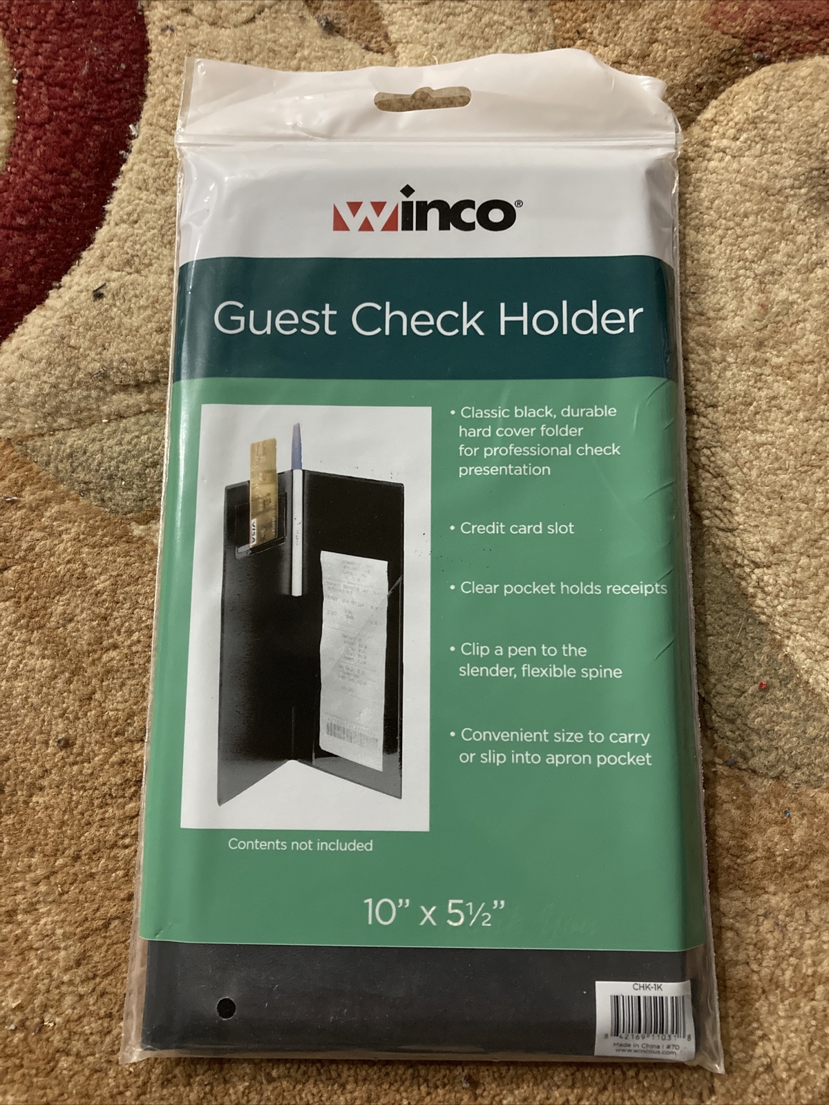 5 Lot Winco CHK-1K Black 10" x 5-1/2" Folding Style Check Presenter | eBay