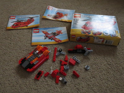 SUPER Lego Creator 31003 Red Rotors 3 in 1 set - plane, boat ...
