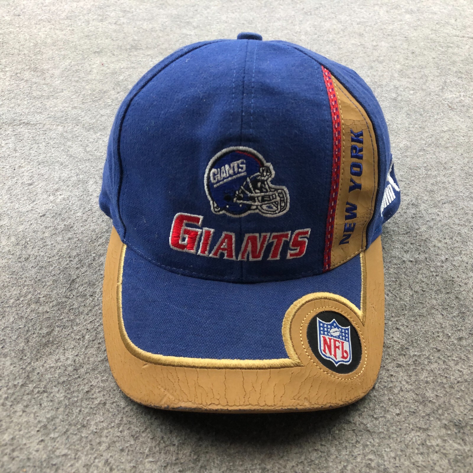 Vintage New York Giants Hat Cap Strap Back Adjustable Blue Red ...