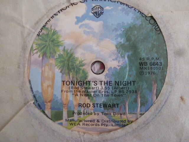 *ROD STEWART "Tonight's the night / The balltrap" 7" Vinyl Record 45rpm ...