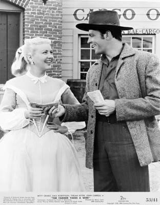 Betty Grable, Dale Robertson - The Farmer Takes a Wife - 8 1/2 X 11 ...