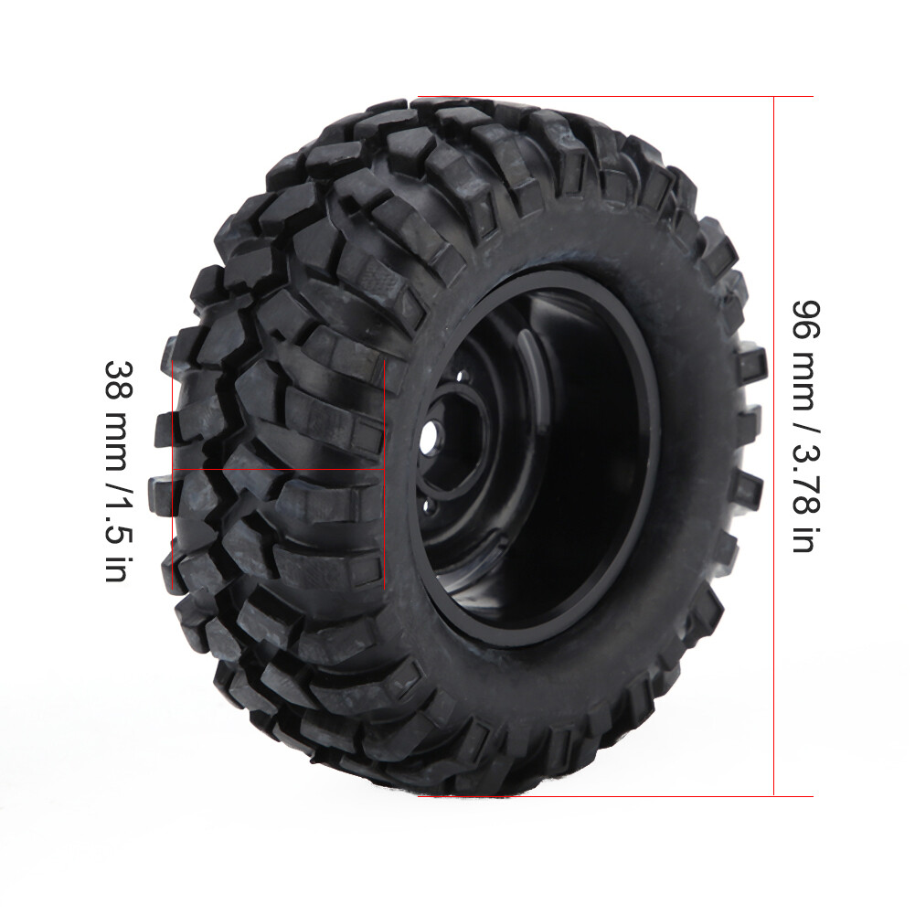 AU. 4pcs Set 1:10 Tires Rubber Tyres For Rock Crawler Off Road RC ...