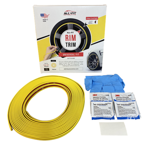 All-Fit Rim Trim [Yellow] Ring Molding Color Wheel Band Kit for ...