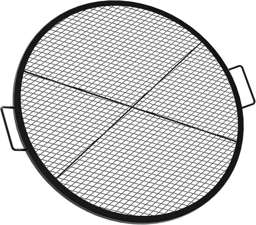 X-Marks Fire Pit Grill Grate for Camping Cooking,Round BBQ Grate ...