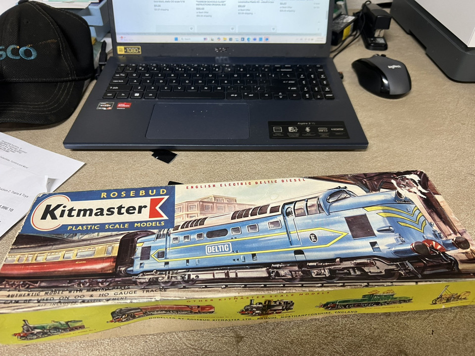 Vintage Kitmaster Rose Bud English Electric Deltic Diesel Model Train ...