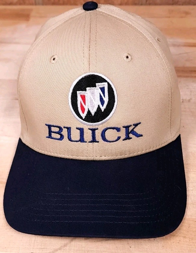 Buick GM Tri Shield Logo Hat Two Tone Brown Black Embroidered Cap Otto ...