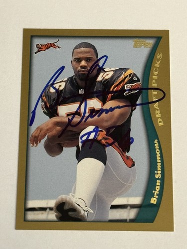 Brian Simmons 1998 Topps Authentic Signed Autograph Auto Card Cincinnati Bengals | eBay