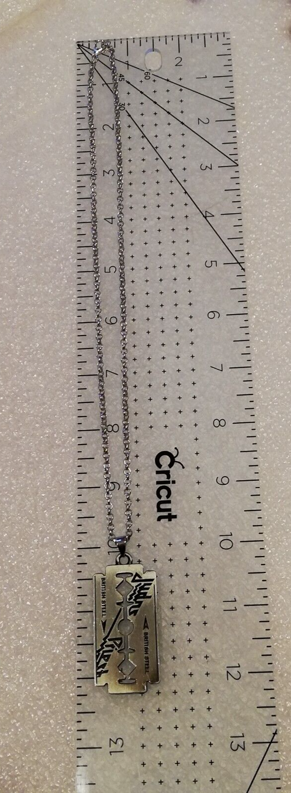 Judas Priest Pendant Necklace Razorblade British Steel Metal New. | eBay