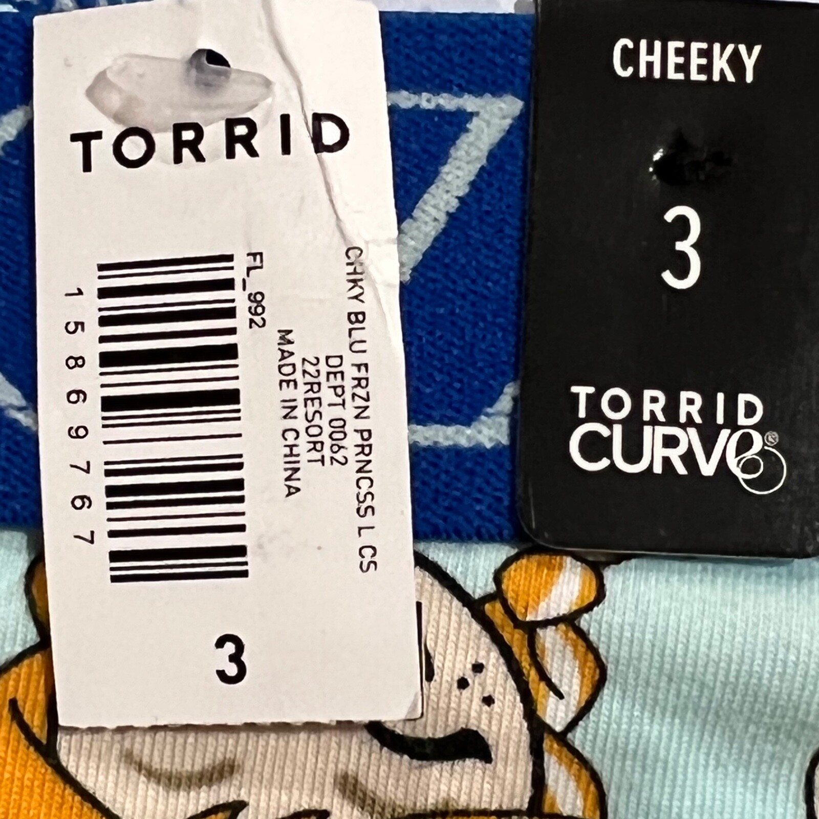 NWT TORRID Cheeky Pantie Underwear Sz 0X-1X-2X-3X-4X Blue Frozen Anna ...