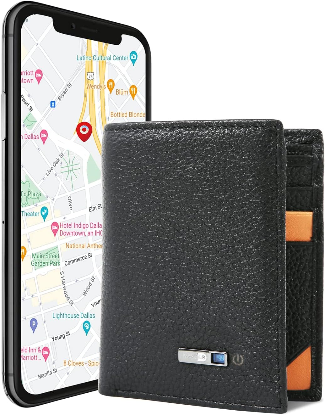 SMART CC Trackable Wallet for Men, Anti-Lost Mens Wallet with GPS ...