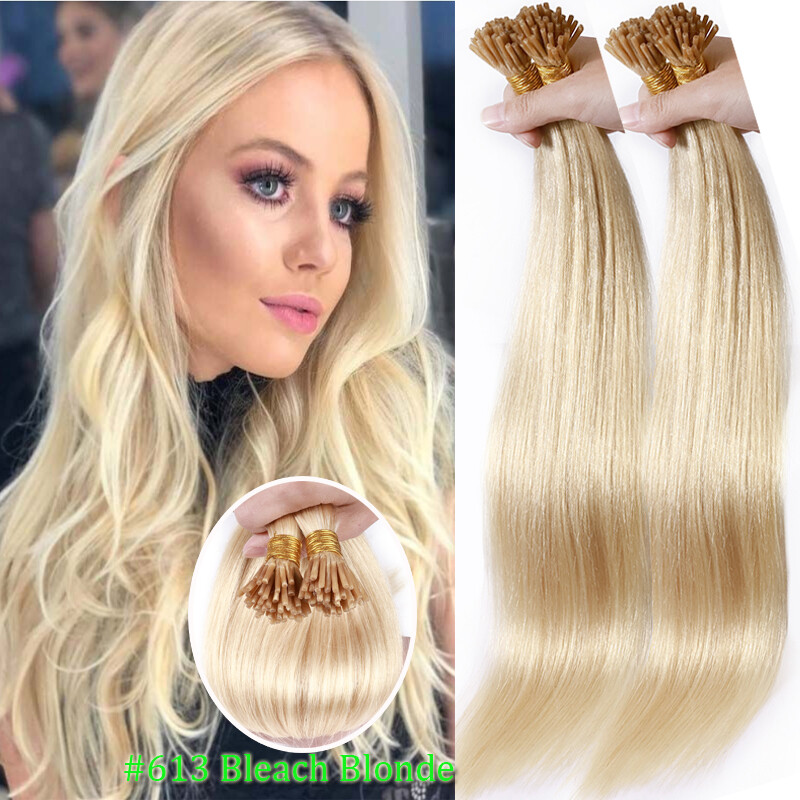Pre Bonded Keratin Stick I Tip Remy Human Hair Extensions Nano Ring ...
