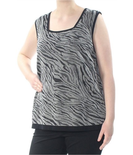 Kasper Womens Animal Print Tank Top, Multicoloured, Plus Size, 1X | eBay
