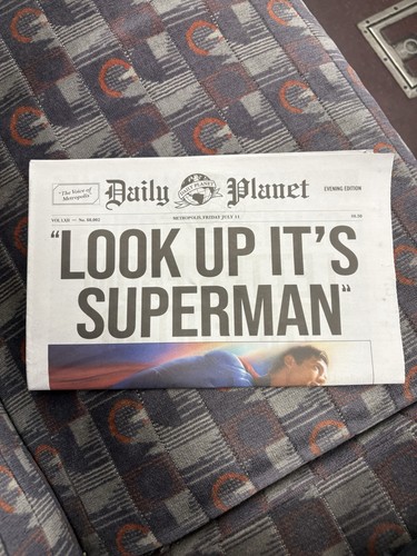 Genuine Daily Planet Superman 2025 Promo Prop Newspaper Rare limited ...