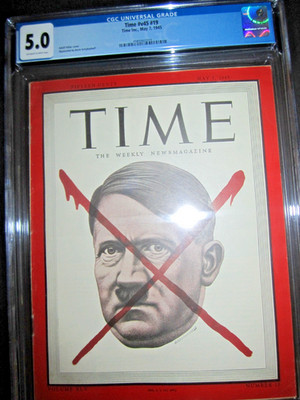 Time Magazine Hitler May 7 1945 CGC 5.0 WWII Death German Newsstand | eBay